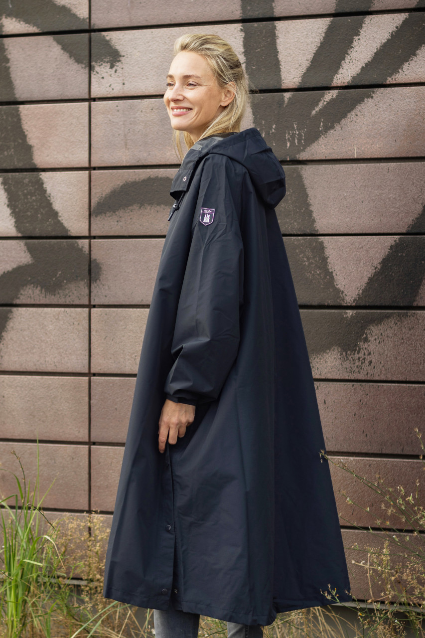 Derbe Ripby Cape Navy Unisex Cape Dunkelblau Regenjacke Poncho | Derbe ...