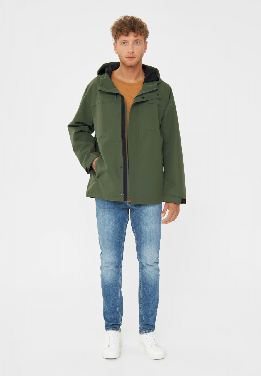 Derbe Regenjacke Wattby Herren Grün Schwarz | Derbe Hamburg Shop