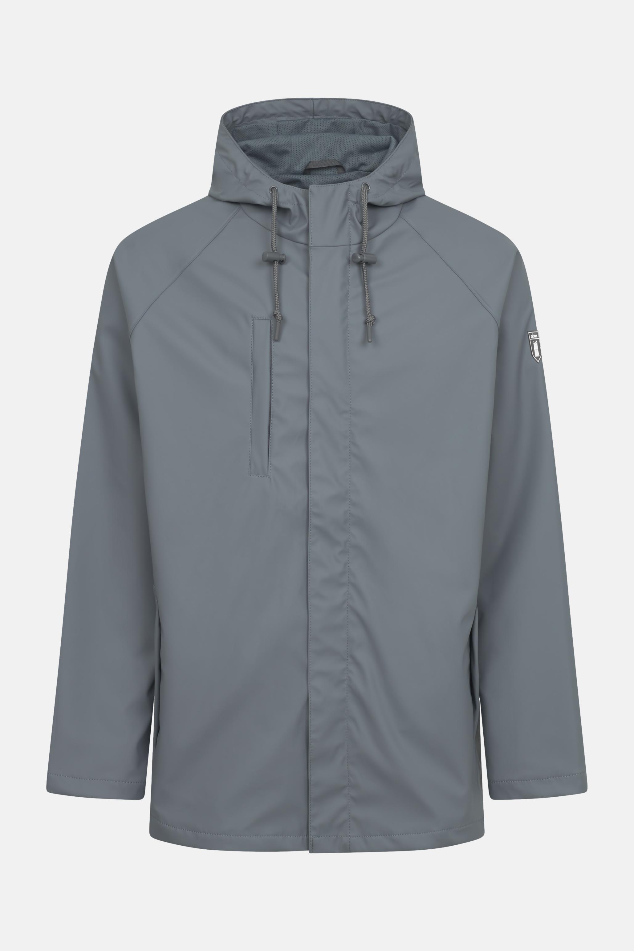 Derbe Regenjacke Passby Plain Herren Grau | Derbe Hamburg Shop